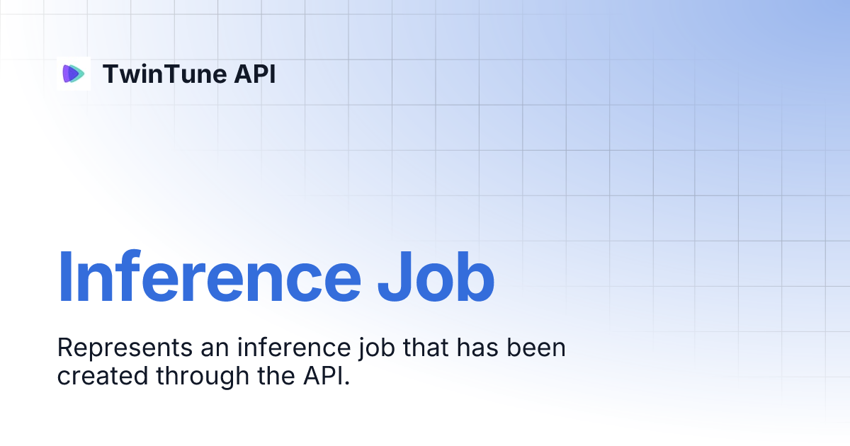 Inference Job | TwinTune API